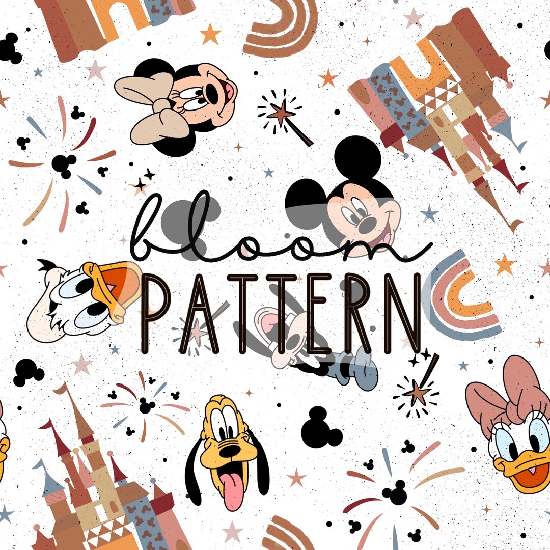 Magical Mouse Castle Seamless Pattern, Neutral Seamless Pattern, Retro ...