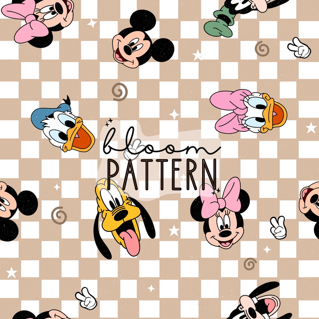 Magical Mouse Seamless Pattern, Snacks Seamless Pattern, Retro Mouse Seamless Pattern, Fabric ...