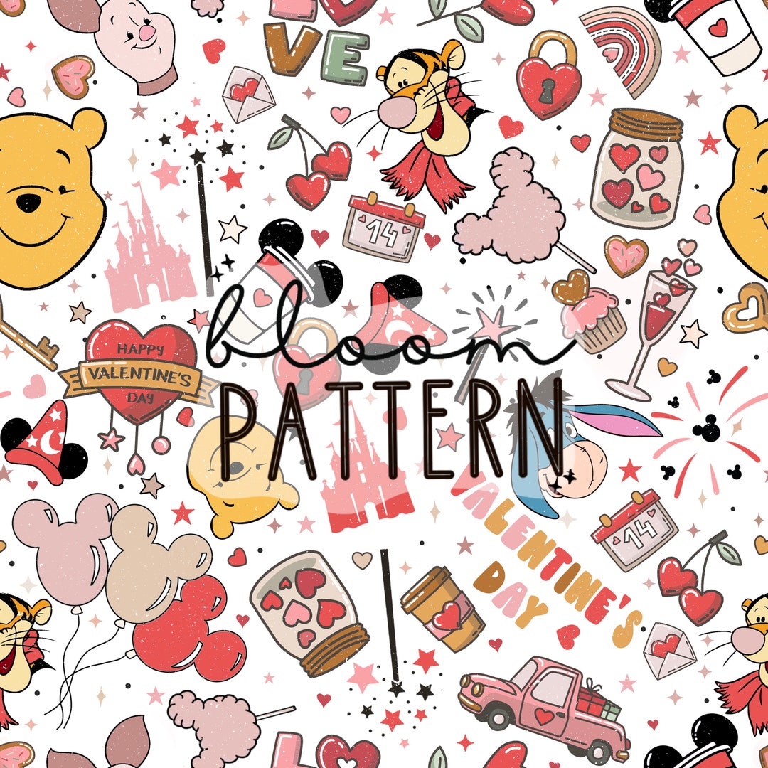 Valentines Day Seamless Pattern, Magical Valentines Day Pattern Design ...