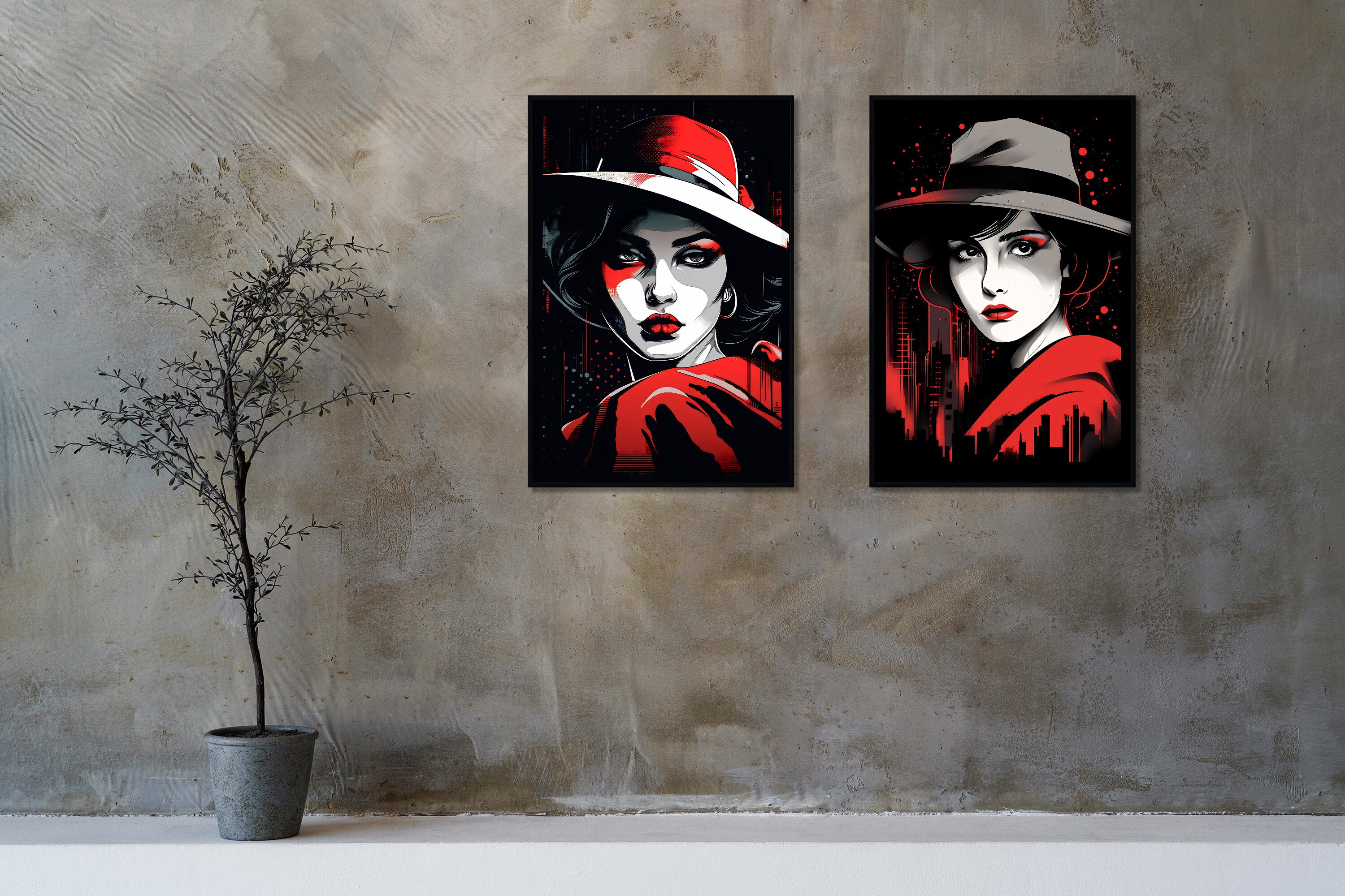 Red Hat Girl Printable, Digital Download Poster Print, Wall Art, Gift ...