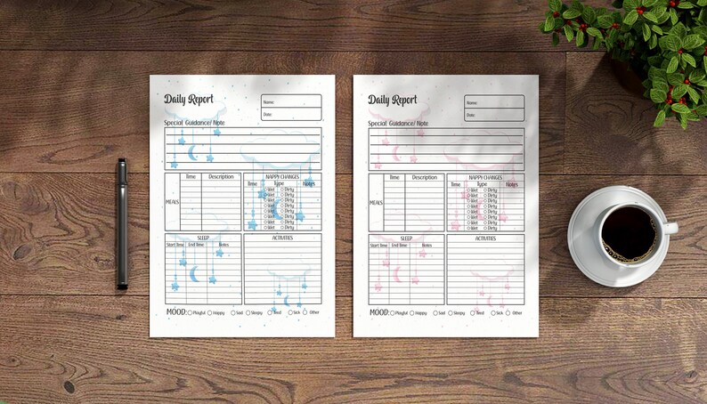 Editable Baby Daily Log, Printable, Baby Care Log, Nanny Log, Baby ...