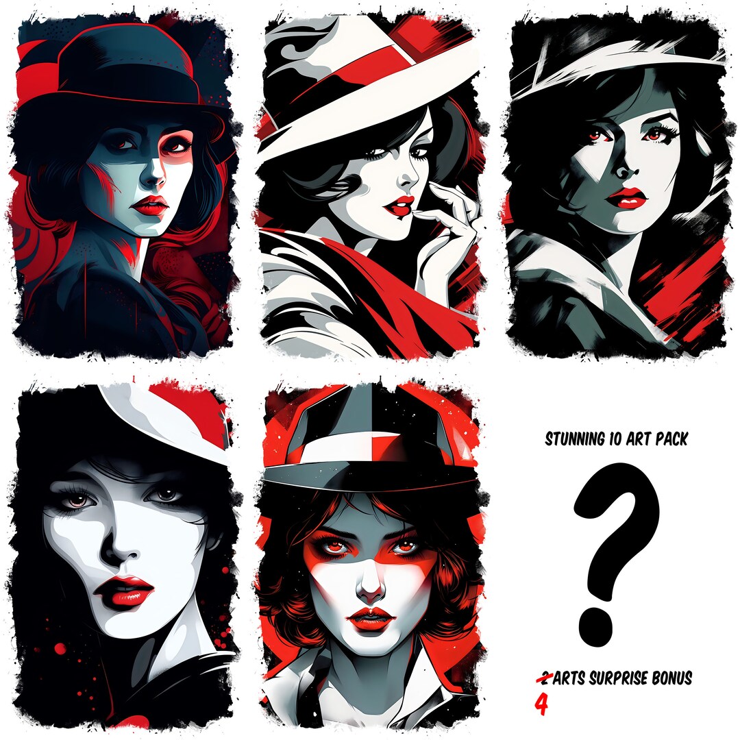 Red Hat Girl Printable Digital Download Poster Print Wall - Etsy