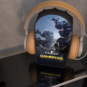 Csgo Wood Headphone Stand-gamertag Sign-gaming Headset Stand-custom ...