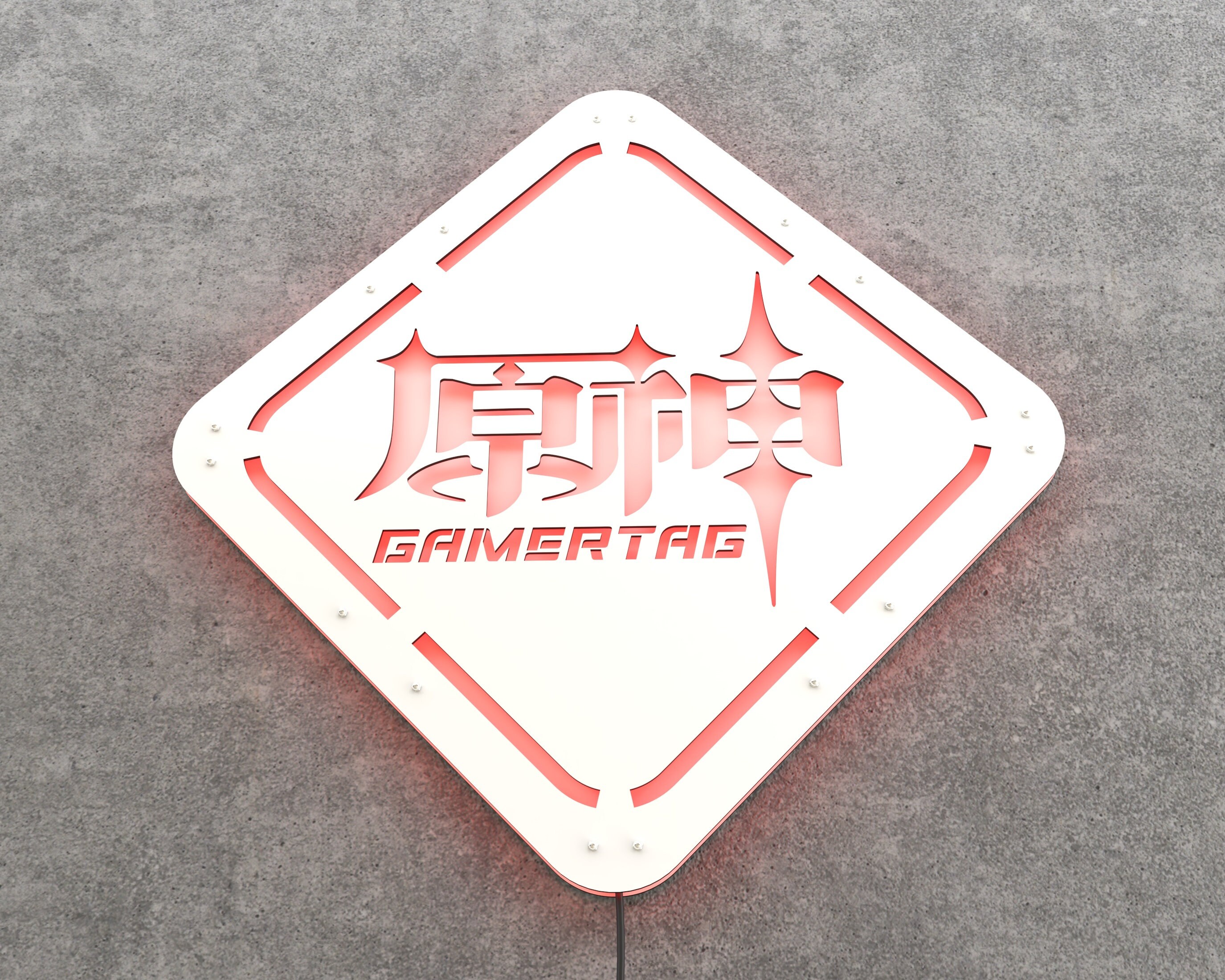 Genshin Impact Gift Game Room Sign Lighted Wall Art-playroom Wall Decor ...