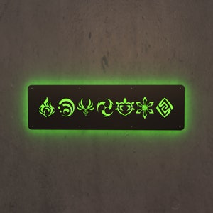 Genshin Impact Game Room Sign Lighted Wall Art-playroom Wall Decor-led ...