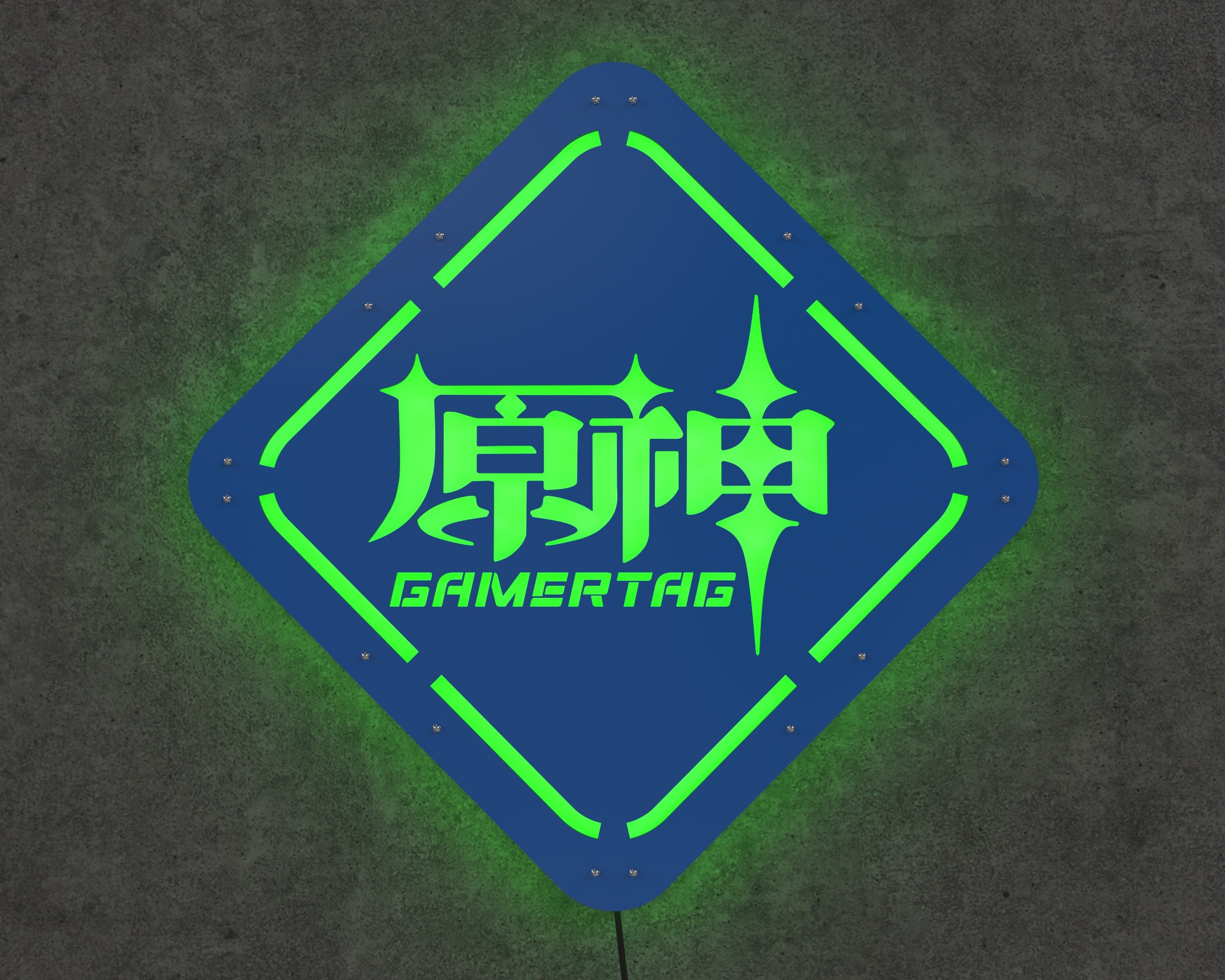 Genshin Impact Gift Game Room Sign Lighted Wall Art-playroom Wall Decor ...