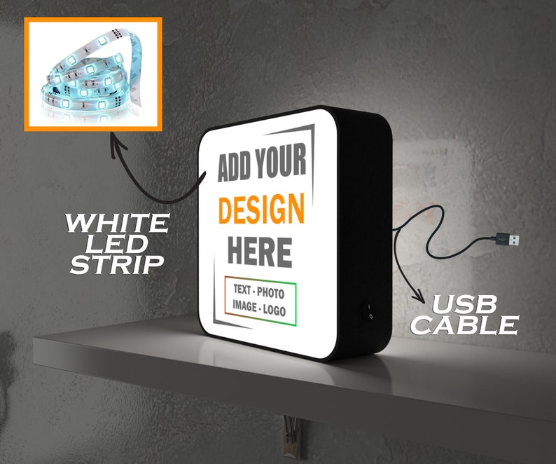 Custom Photo Gift-couples Gift-custom Night Light up Sign Shadow Box ...