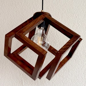 Dark Walnut Wood Pendant Lighting Chandelier Lighting-modern Chandelier ...