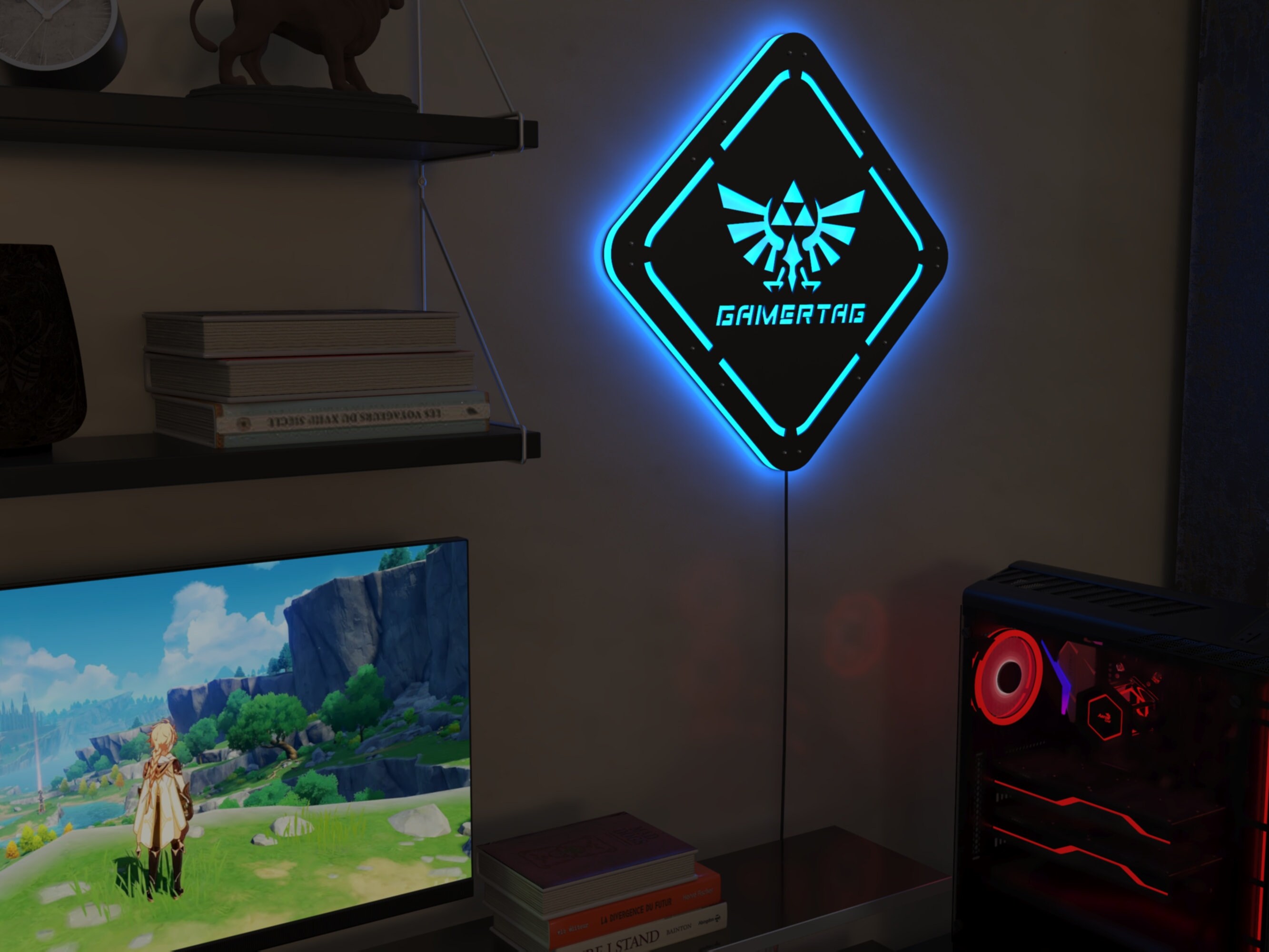 The Legend of Zelda Gift Game Room Sign Lighted Wall - Etsy