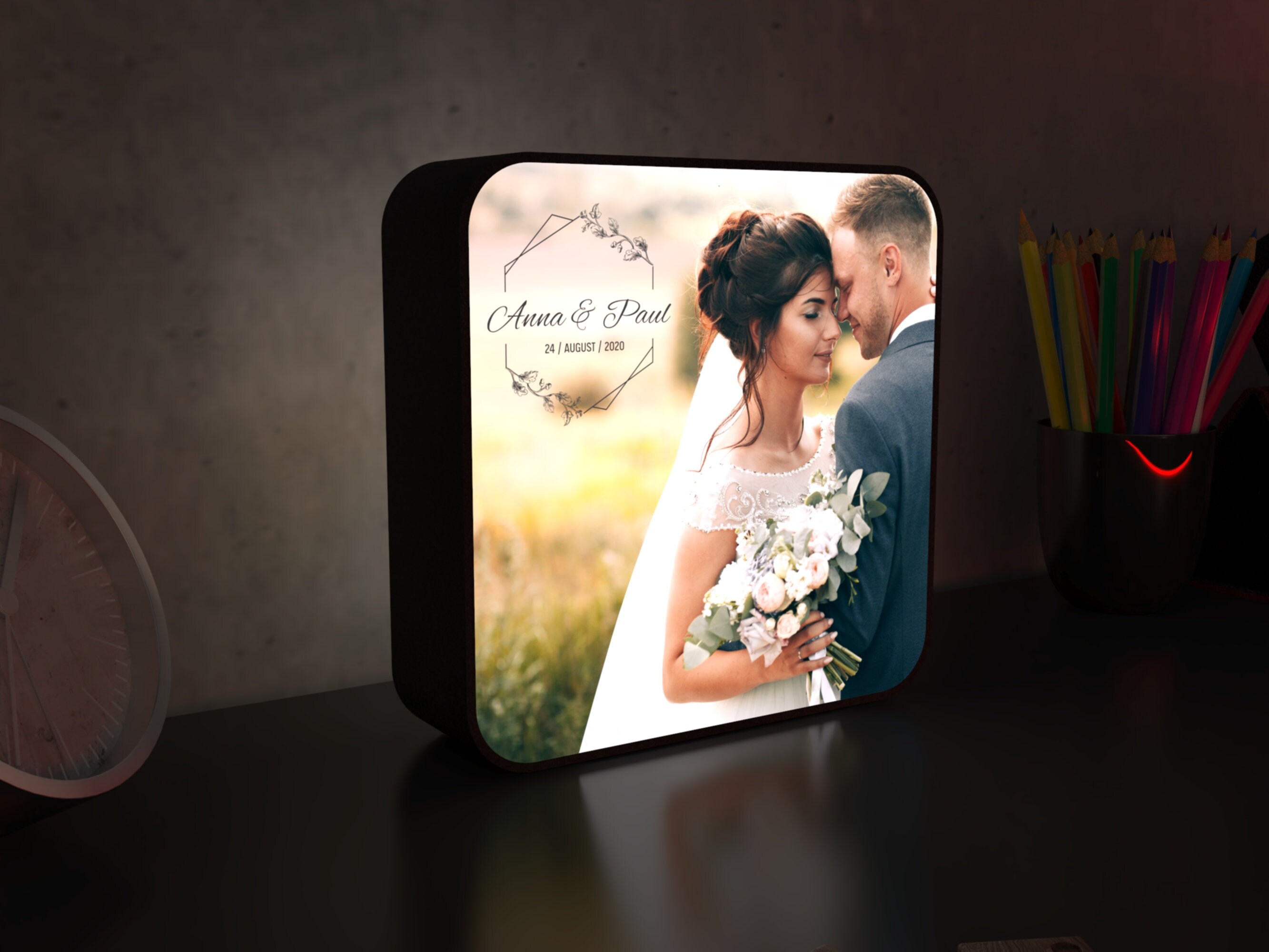 Custom Photo Gift-couples Gift-custom Night Light up Sign Shadow Box ...