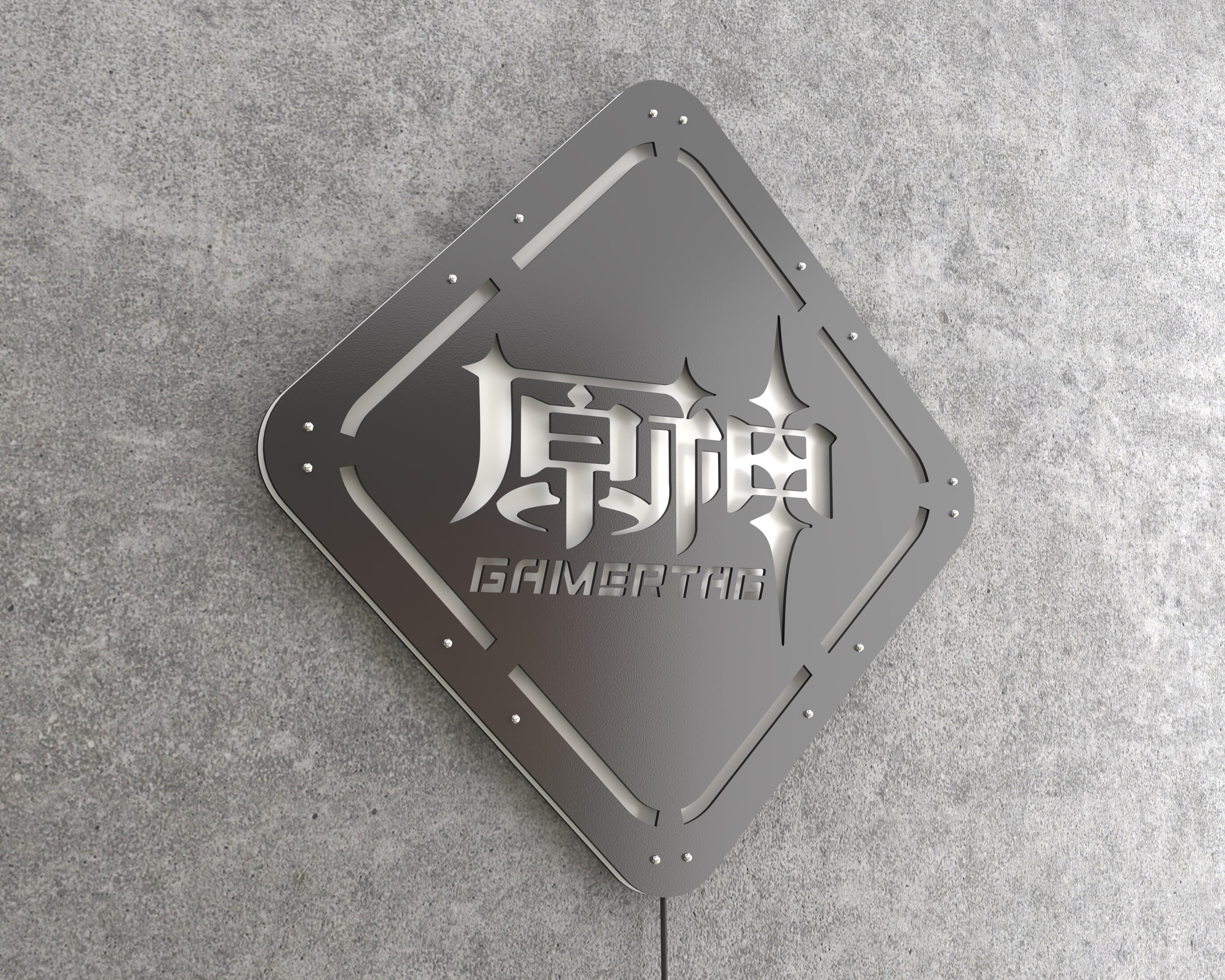 Genshin Impact Gift Game Room Sign Lighted Wall Art-playroom Wall Decor ...