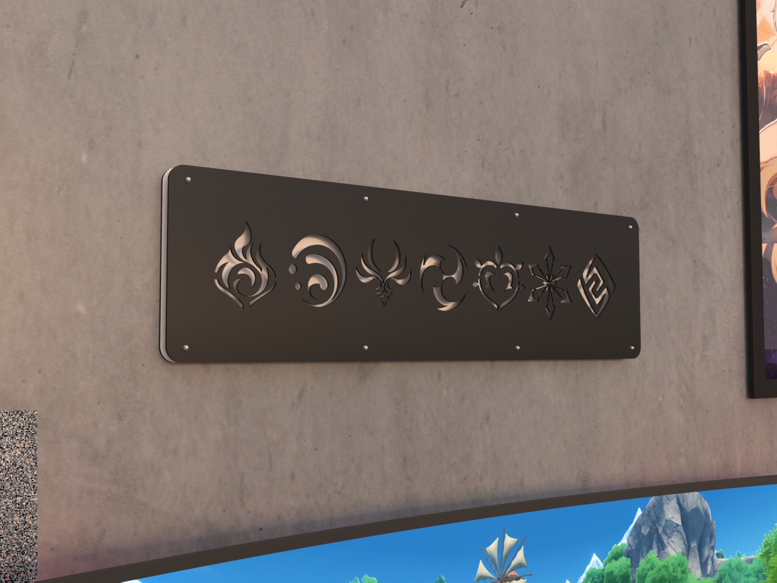 Genshin Impact Game Room Sign Lighted Wall Art-playroom Wall Decor-led ...