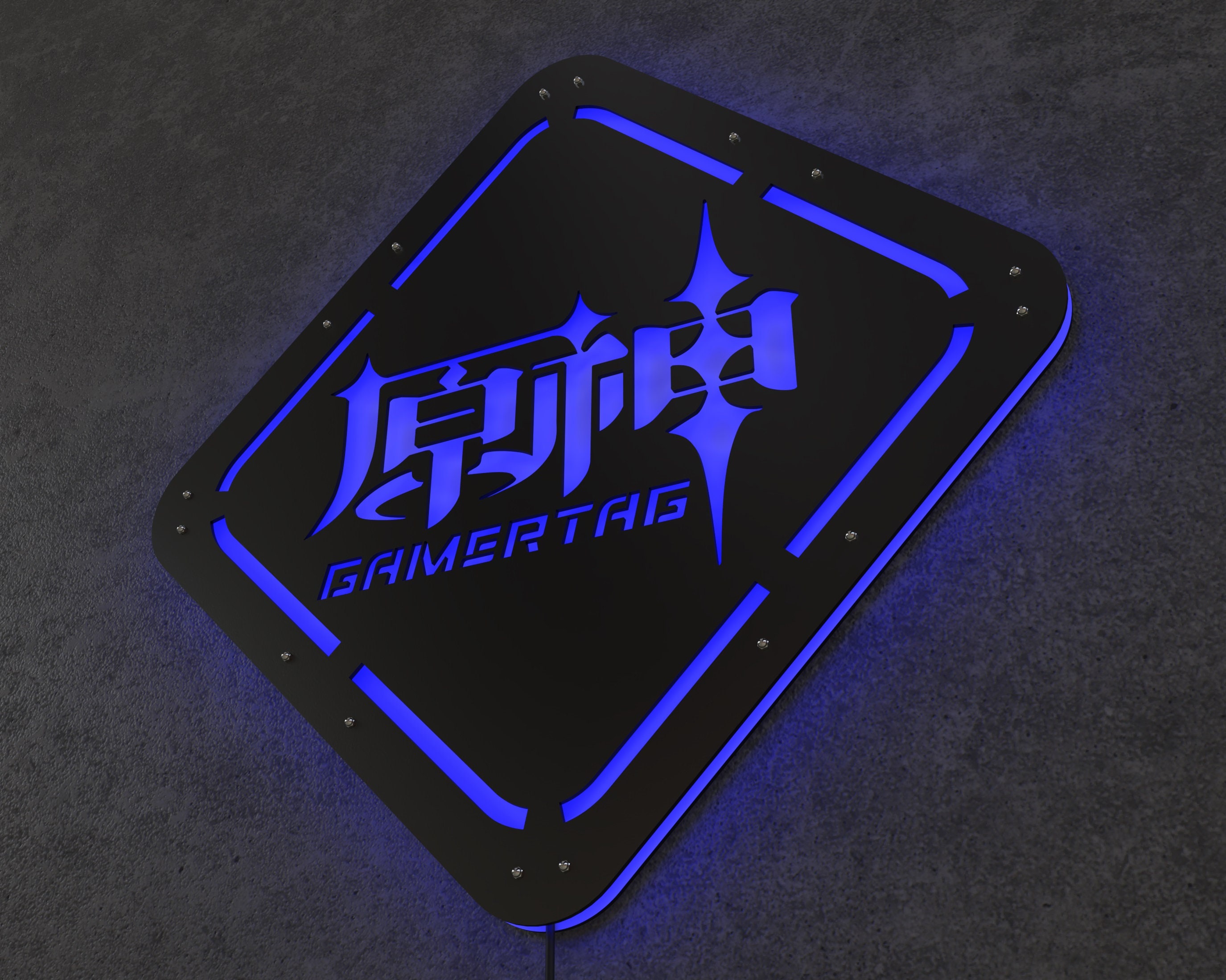 Genshin Impact Gift Game Room Sign Lighted Wall Art-playroom Wall Decor ...