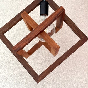 Walnut Art Deco Lamp Wood Pendant Lighting Chandelier Lighting Modern ...