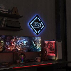 League of Legends Game Room Sign Lighted Wall Art-playroom Wall Decor ...