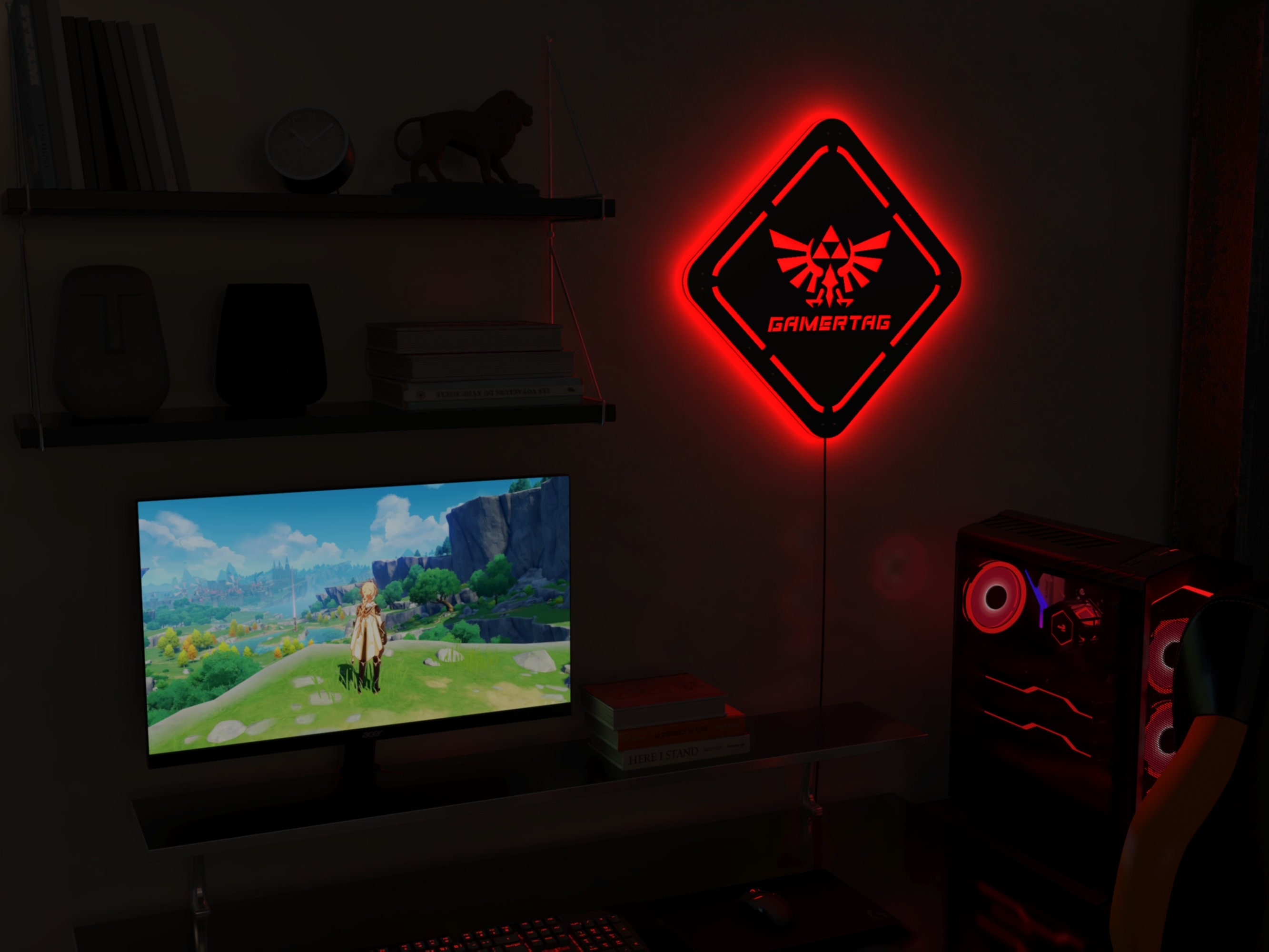 The Legend of Zelda Gift Game Room Sign Lighted Wall - Etsy
