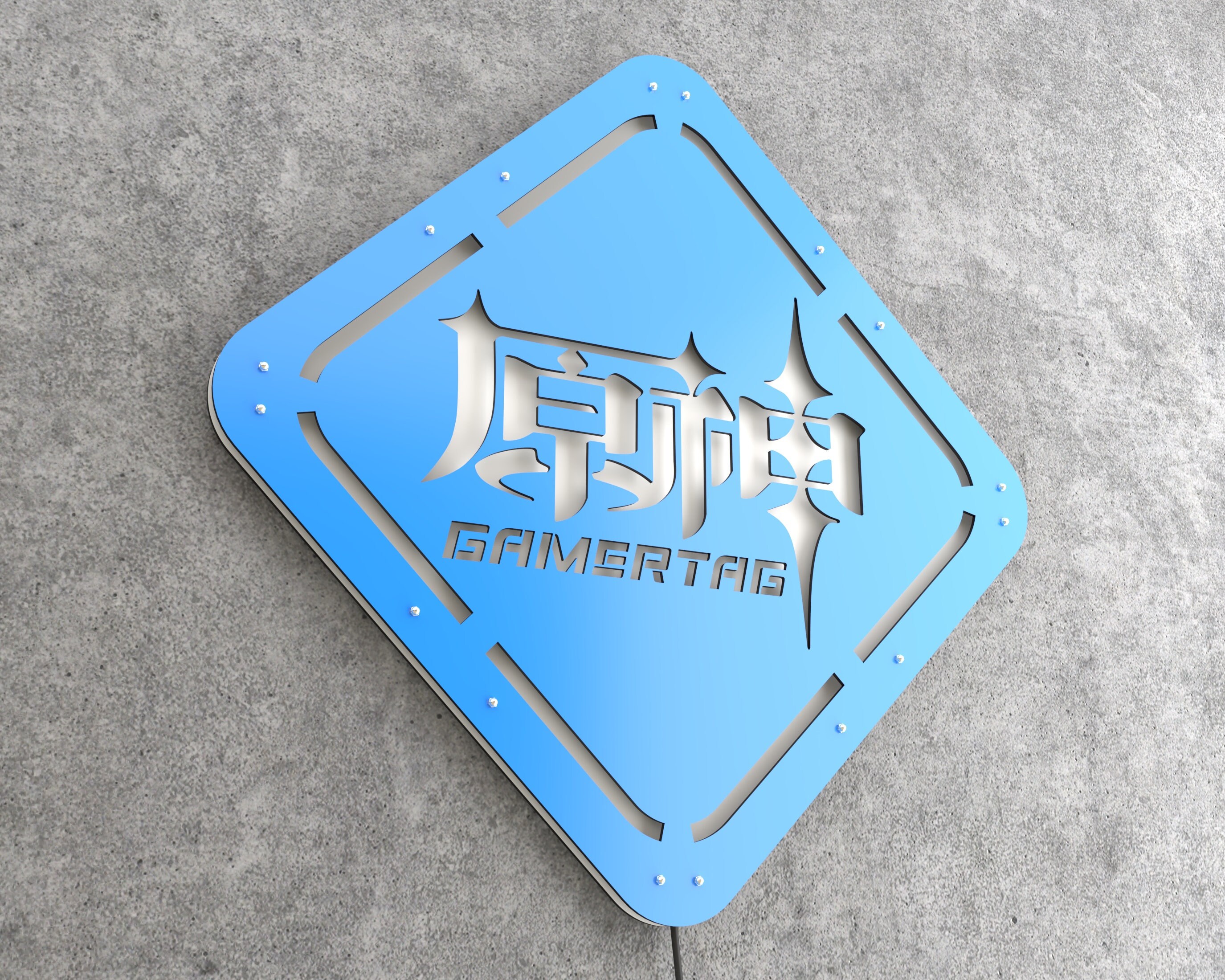 Genshin Impact Gift Game Room Sign Lighted Wall Art-playroom Wall Decor ...