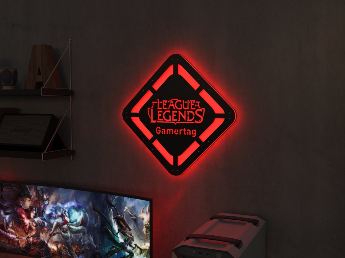 League of Legends Game Room Sign Lighted Wall Art-playroom - Etsy