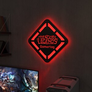 League of Legends Game Room Sign Lighted Wall Art-playroom Wall Decor ...