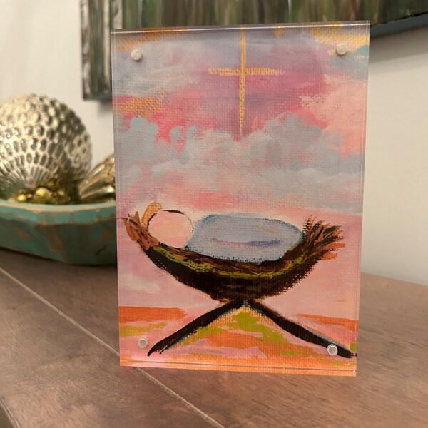 Manger Scene Painting - Etsy