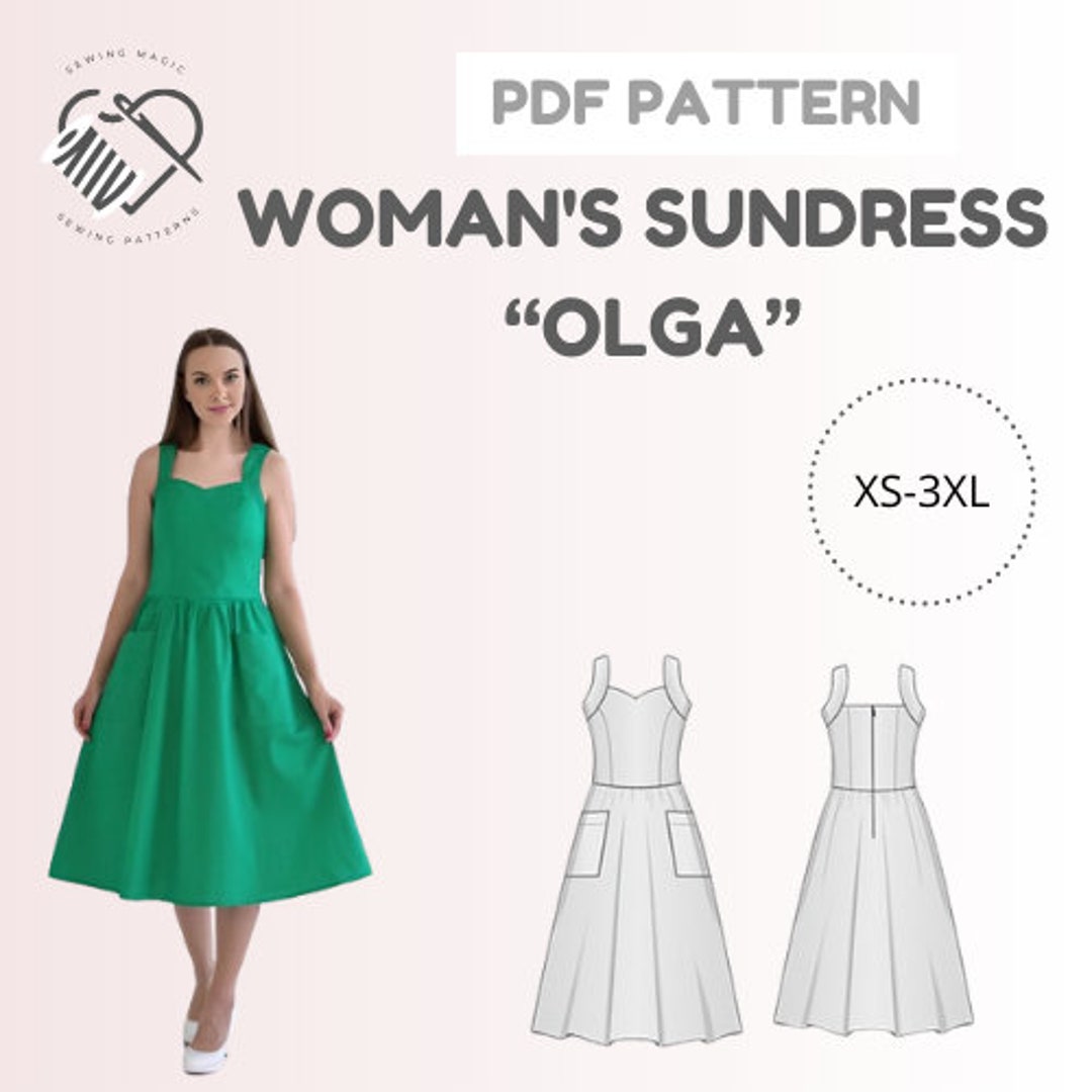 Woman's Sundress Sewing Pattern for Women, Easy Pattern, PDF Pattern ...