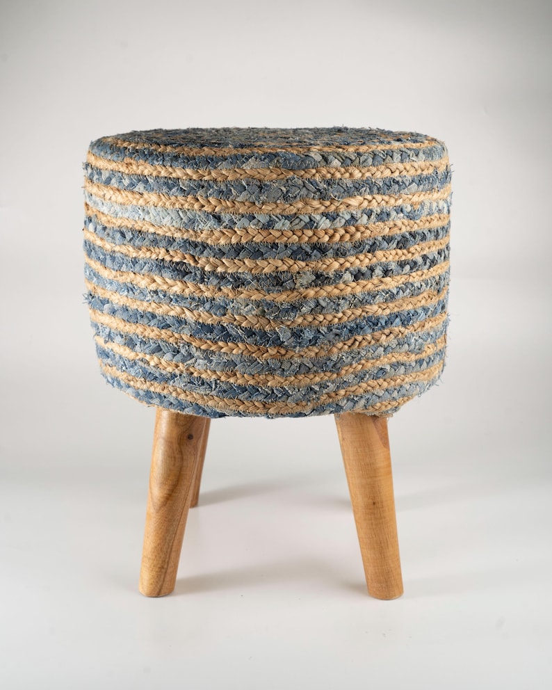 Buy Handmade Bohemian Round Footstool (set of 2) Online in India - Etsy