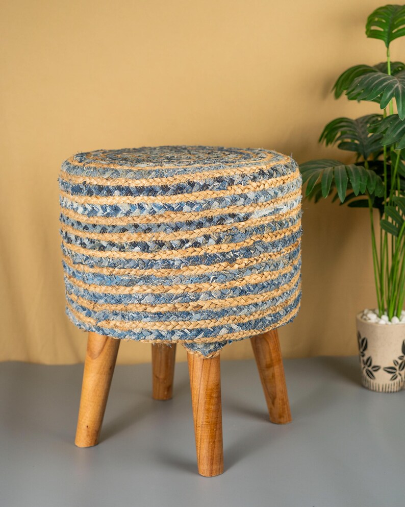 Buy Handmade Bohemian Round Footstool (set of 2) Online in India - Etsy