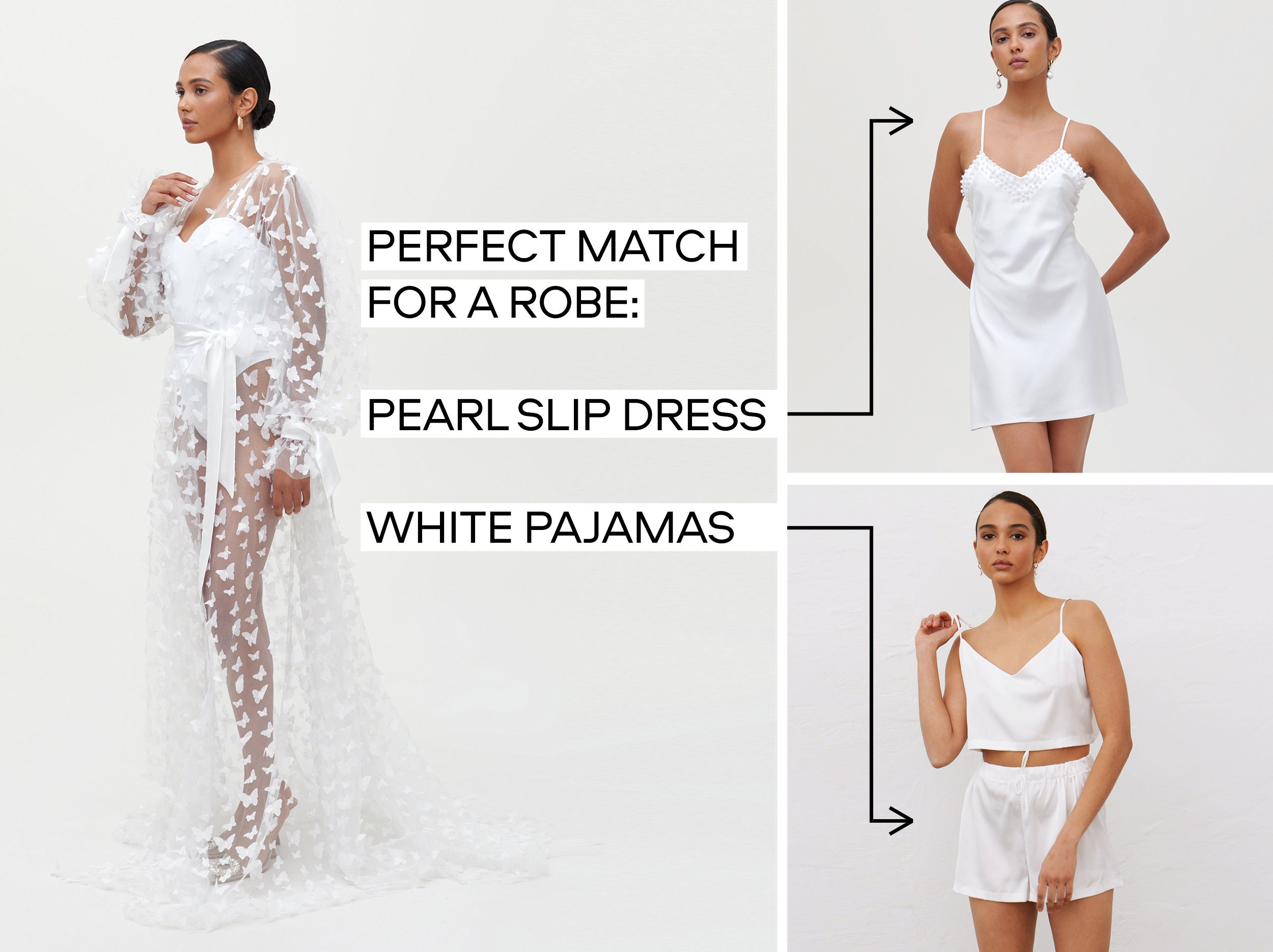 White Bridal Robe With Butterflies Boudoir Robe Dressing - Etsy