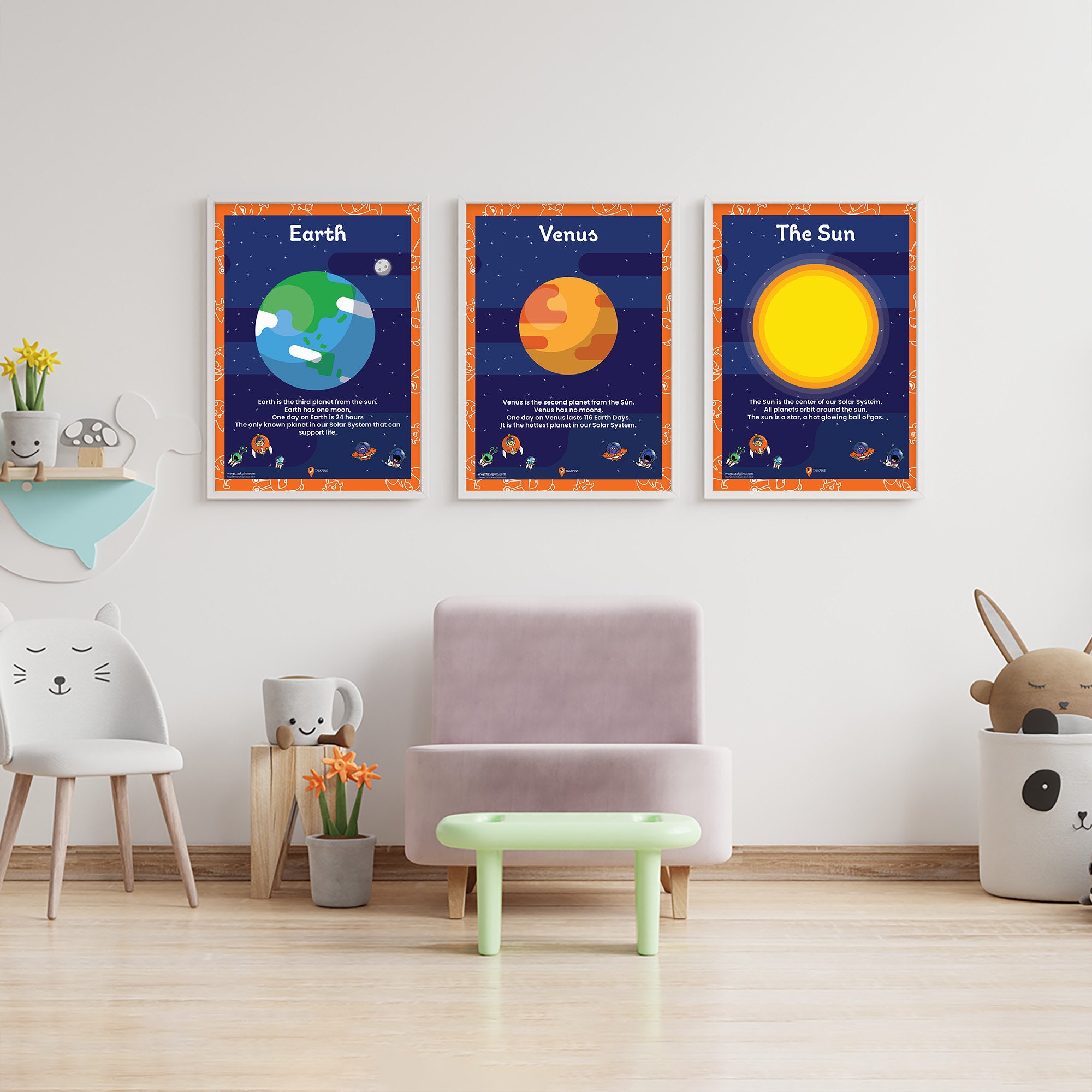 Venus Poster Space Printable Venus Wall Art Poster Venus Kids Bedroom ...