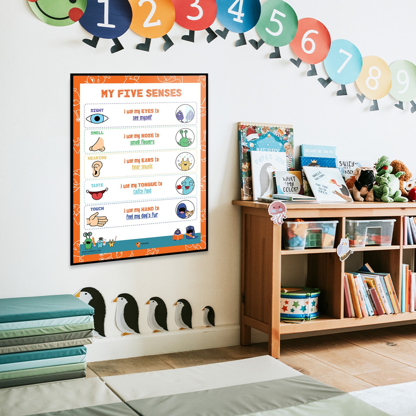 Teaching 5 Senses Kids Learning Science Five Senses Body Print Toddlers ...