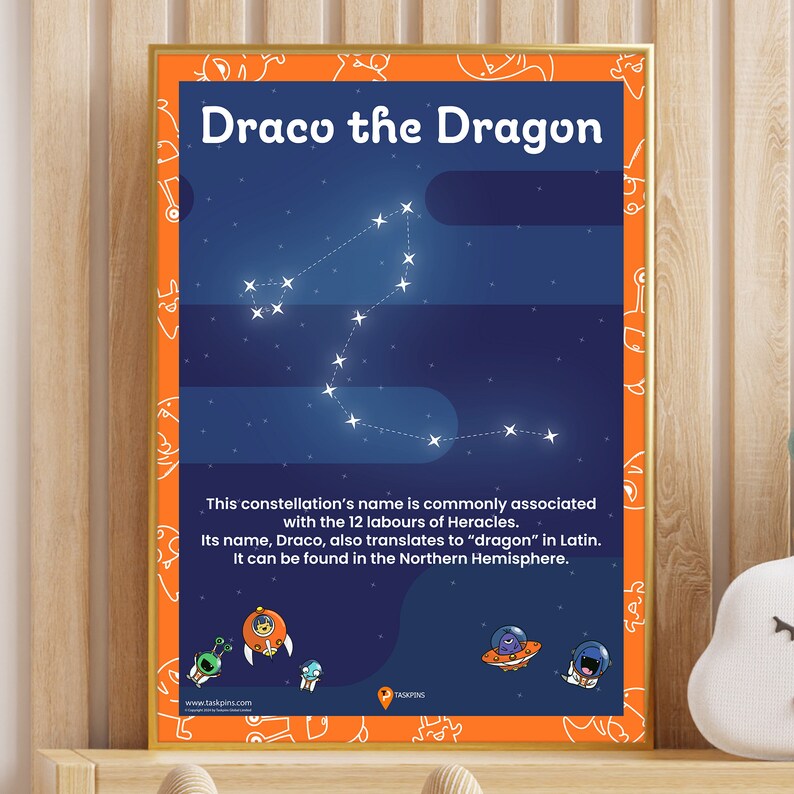 Draco Printable Space Wall Star Bedroom Ideas Wall Decoration Space Art ...