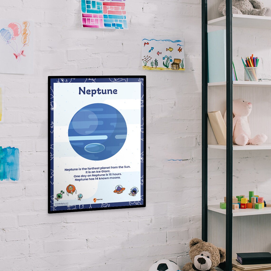 Planet Neptune Poster Space Printable Neptune Wall Art Poster Neptune ...