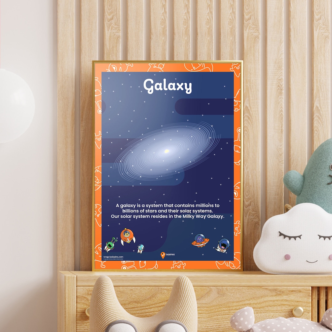 Galaxy Space Printable Science Wall Art Poster Kids Bedroom Ideas Wall ...