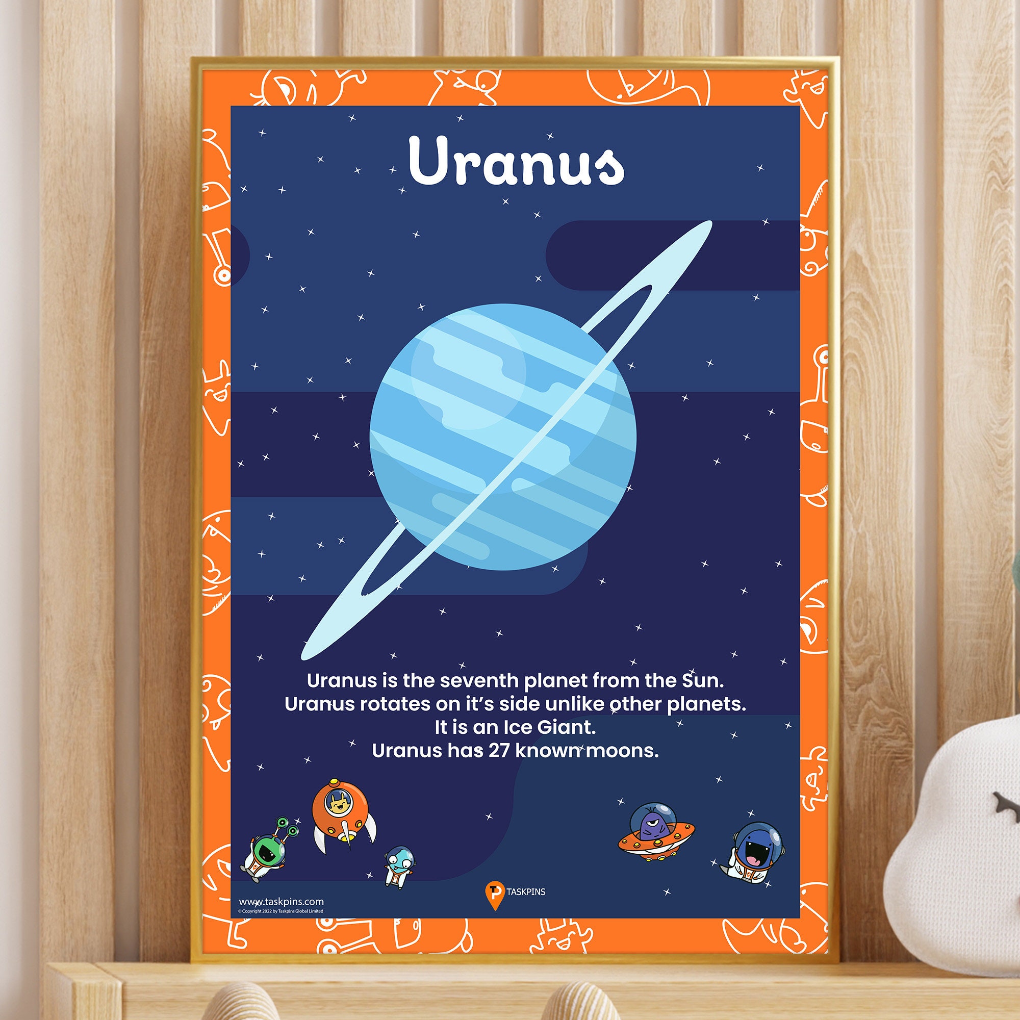 Planet Uranus Poster Space Printable Uranus Wall Art Poster Uranus Kids ...