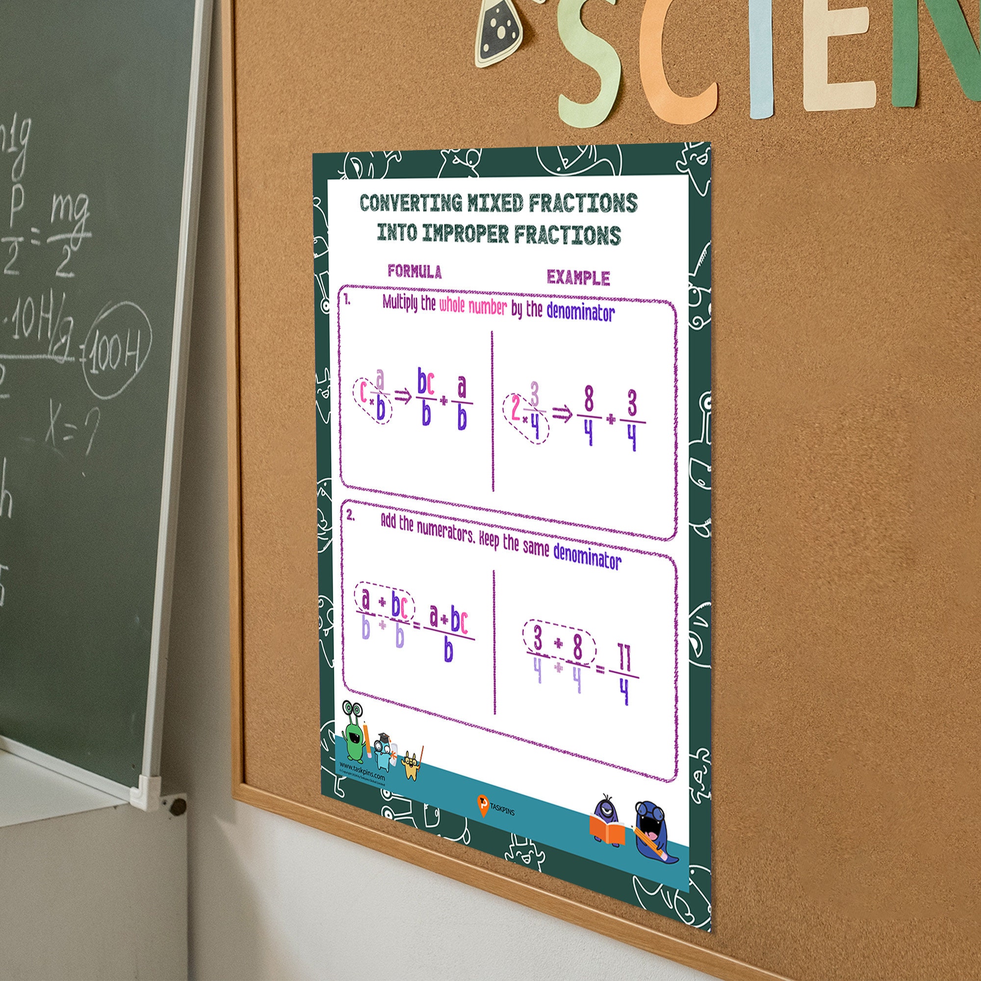 Converting Fractions Mixed Fractions Improper Fractions Basic Math ...