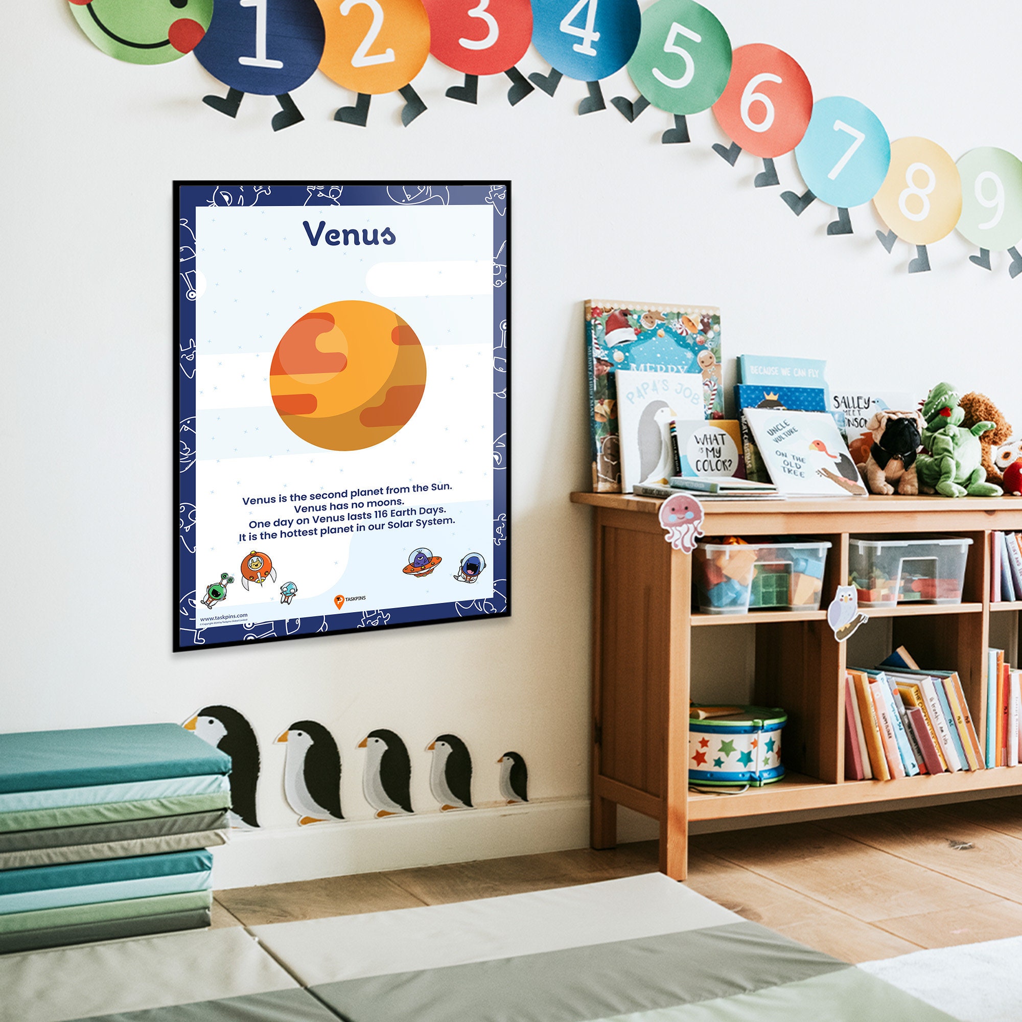 Venus Poster Space Printable Venus Wall Art Poster Venus Kids Bedroom ...