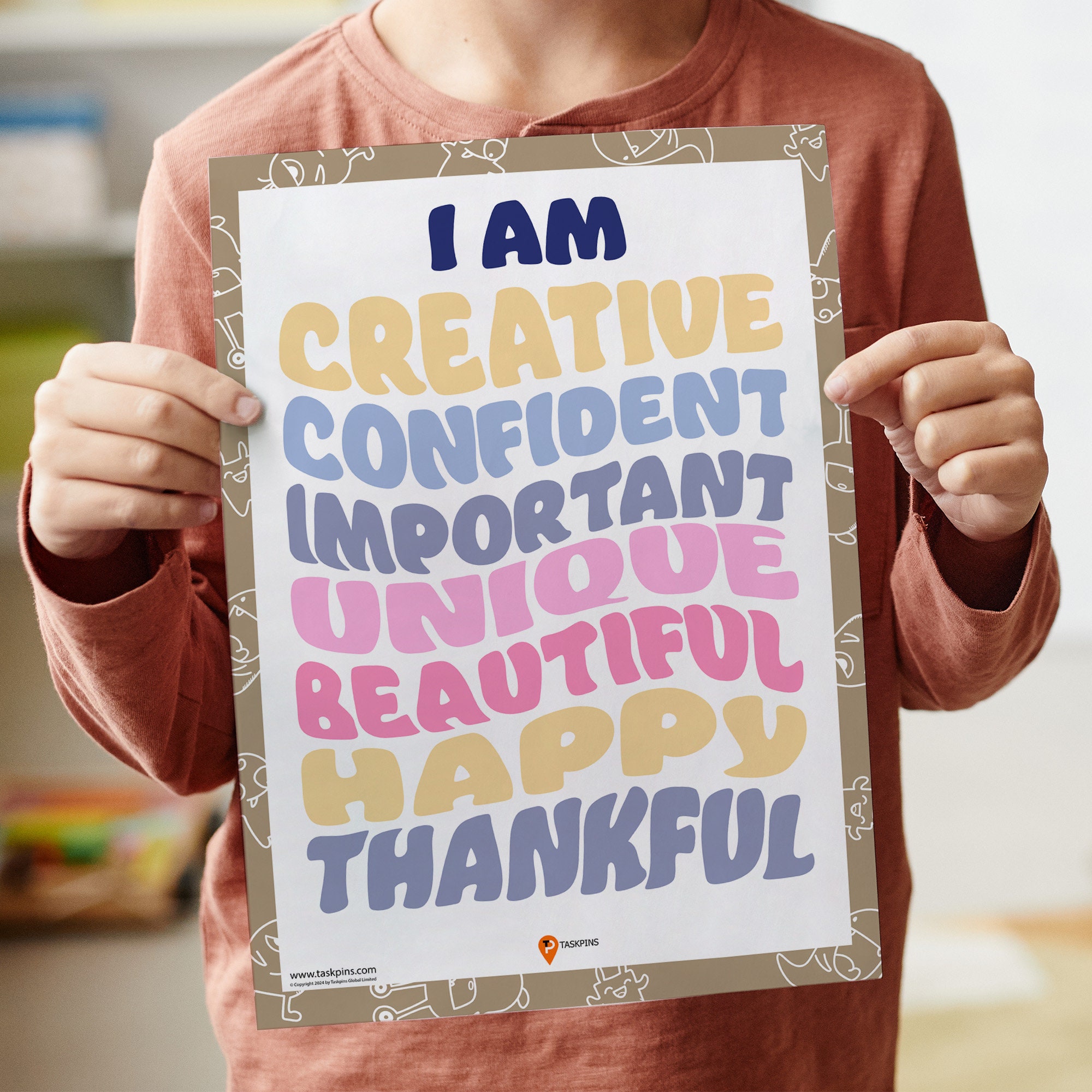 Affirmations Wall Art Girls Room Decor Kids Positive Affirmations Kids ...
