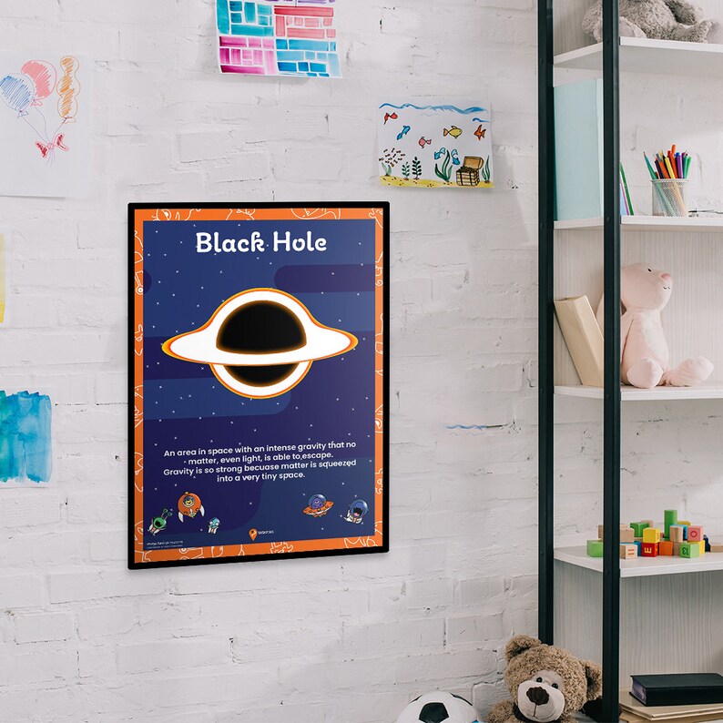 Black Hole Space Printable Science Wall Art Poster Kids Bedroom Ideas ...