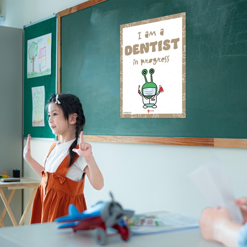Dentist Poster Wall Art Kids Room Decor Positive Affirmations Kids ...