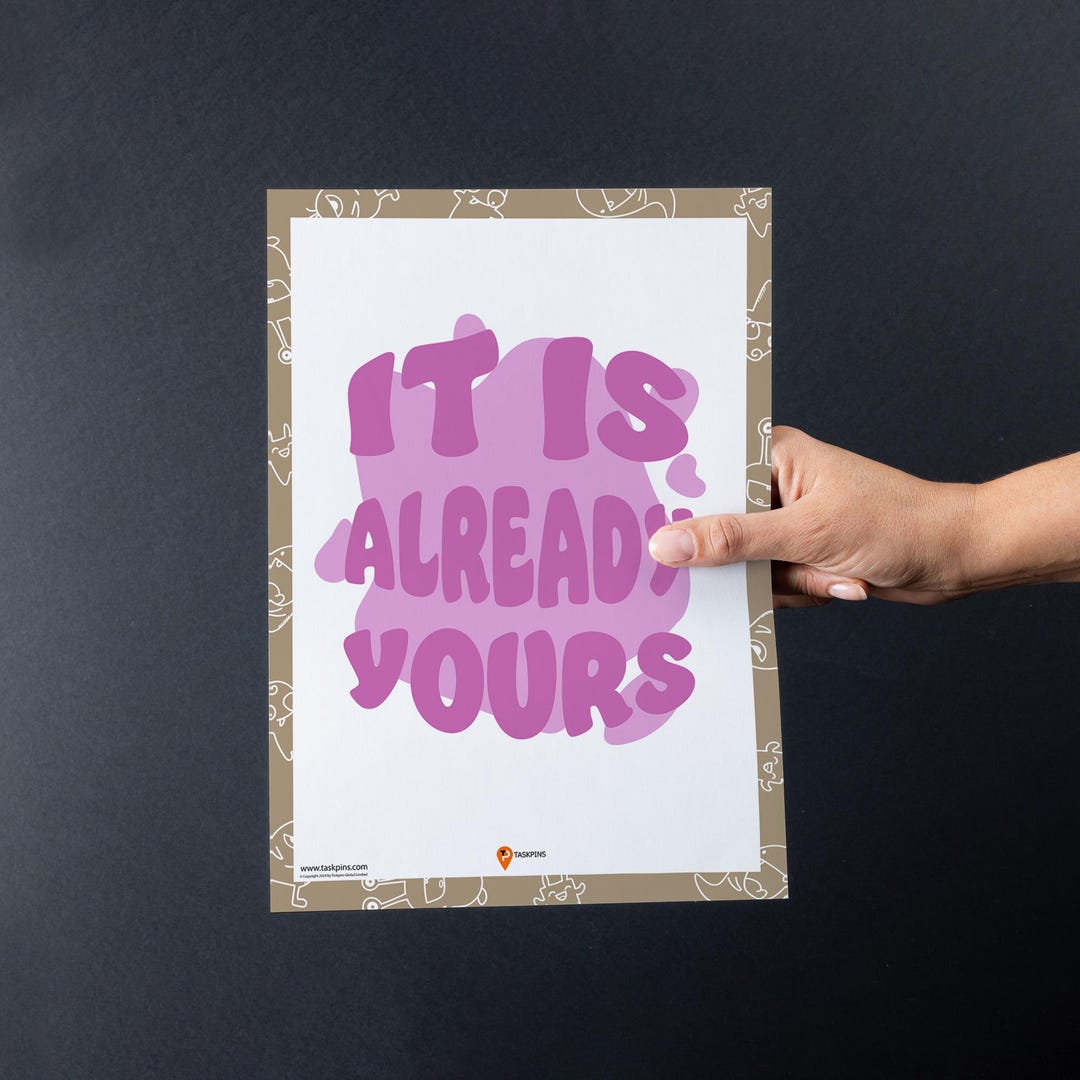 It's Already Yours Affirmations Wall Art Kids Room Decor Positive ...