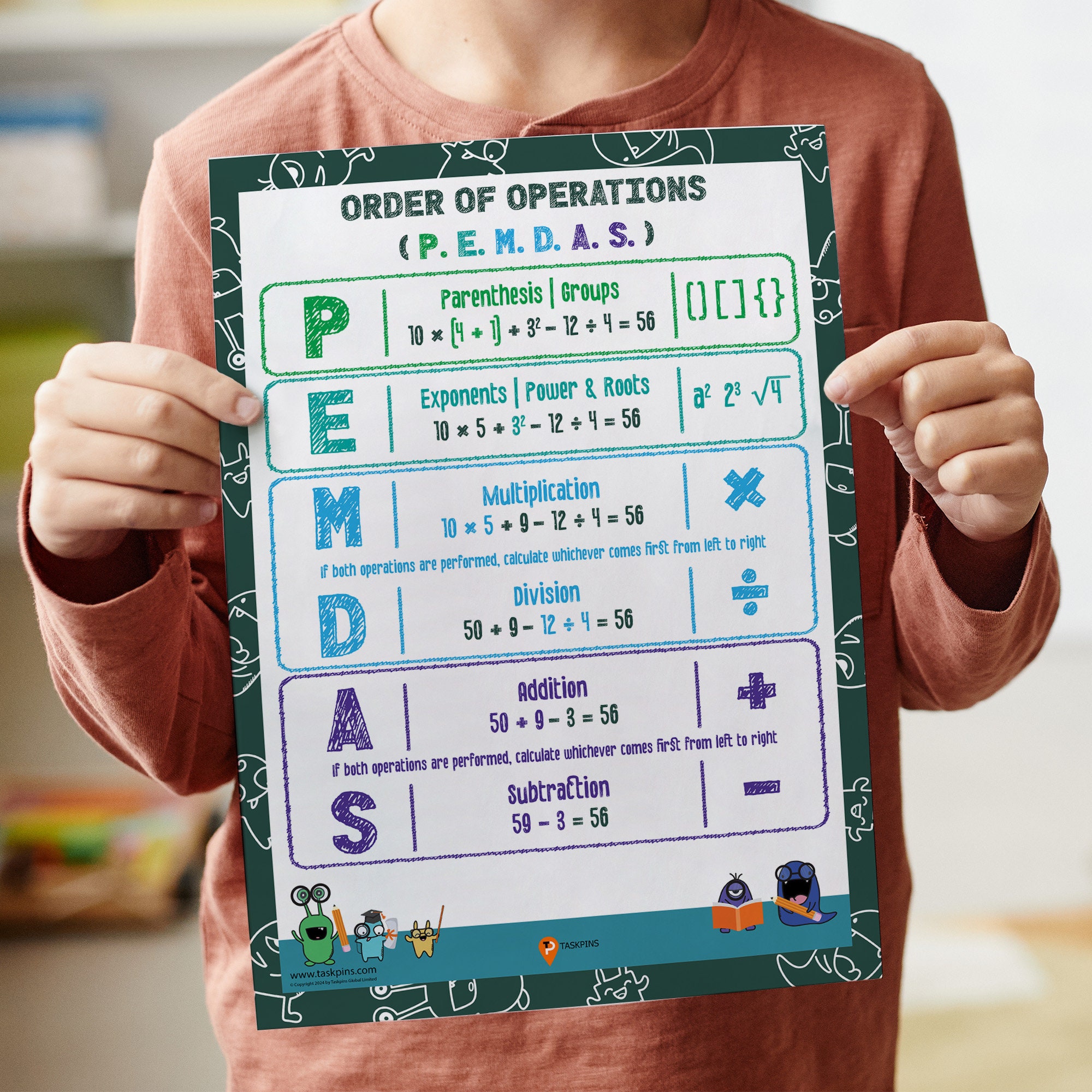PEMDAS Math Poster Math Order of Operations Math Teacher Ideas ...