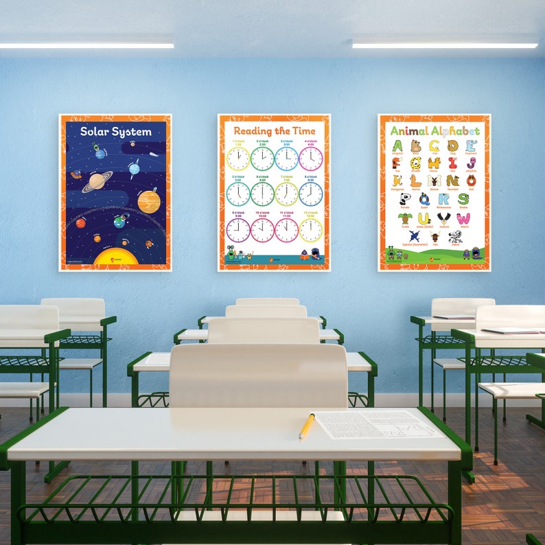 Telling Time Poster Kids Clocks Print Classroom Decor Reading Clocks ...