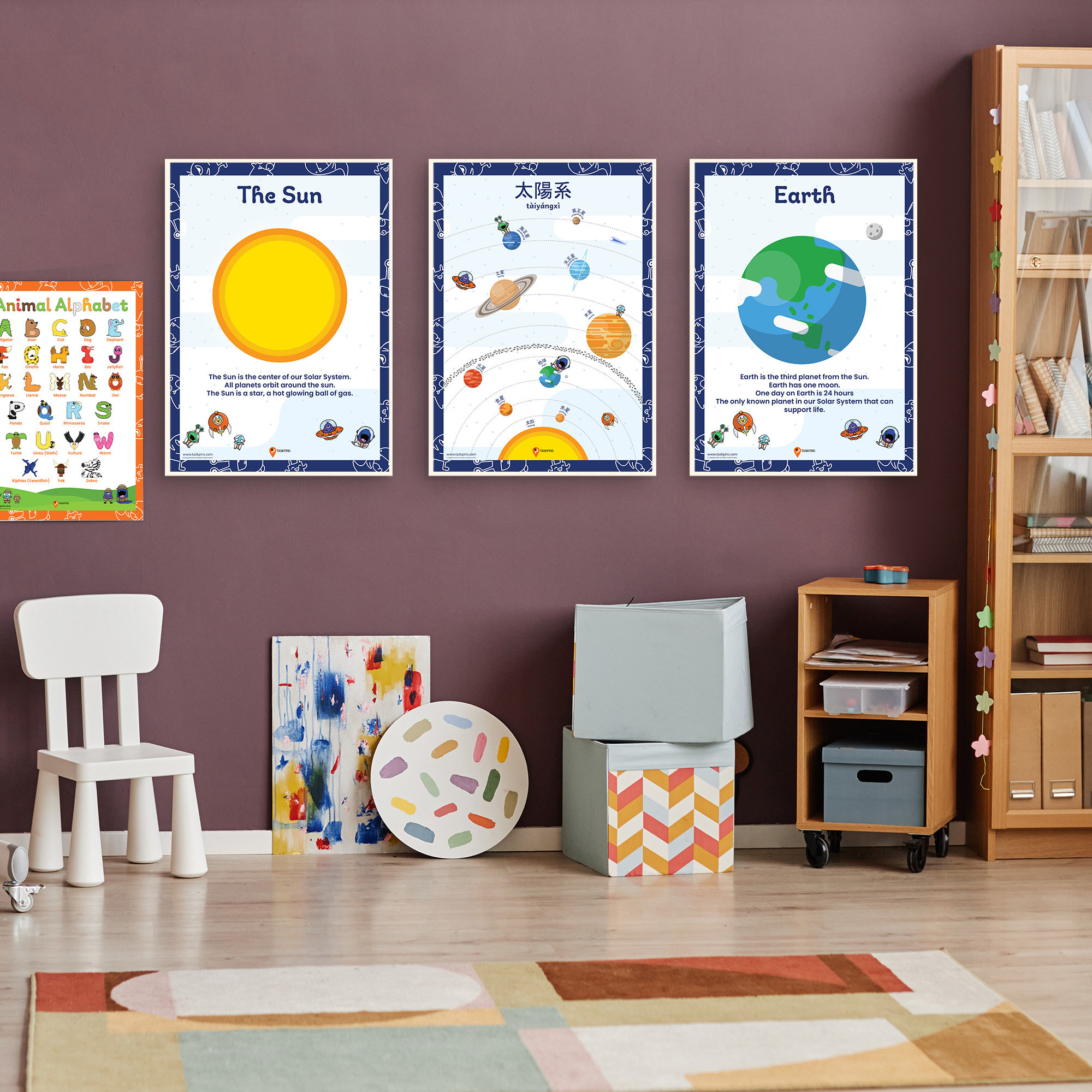 Solar System Poster Traditional Chinese 太陽系 行星 Planets Poster Space ...