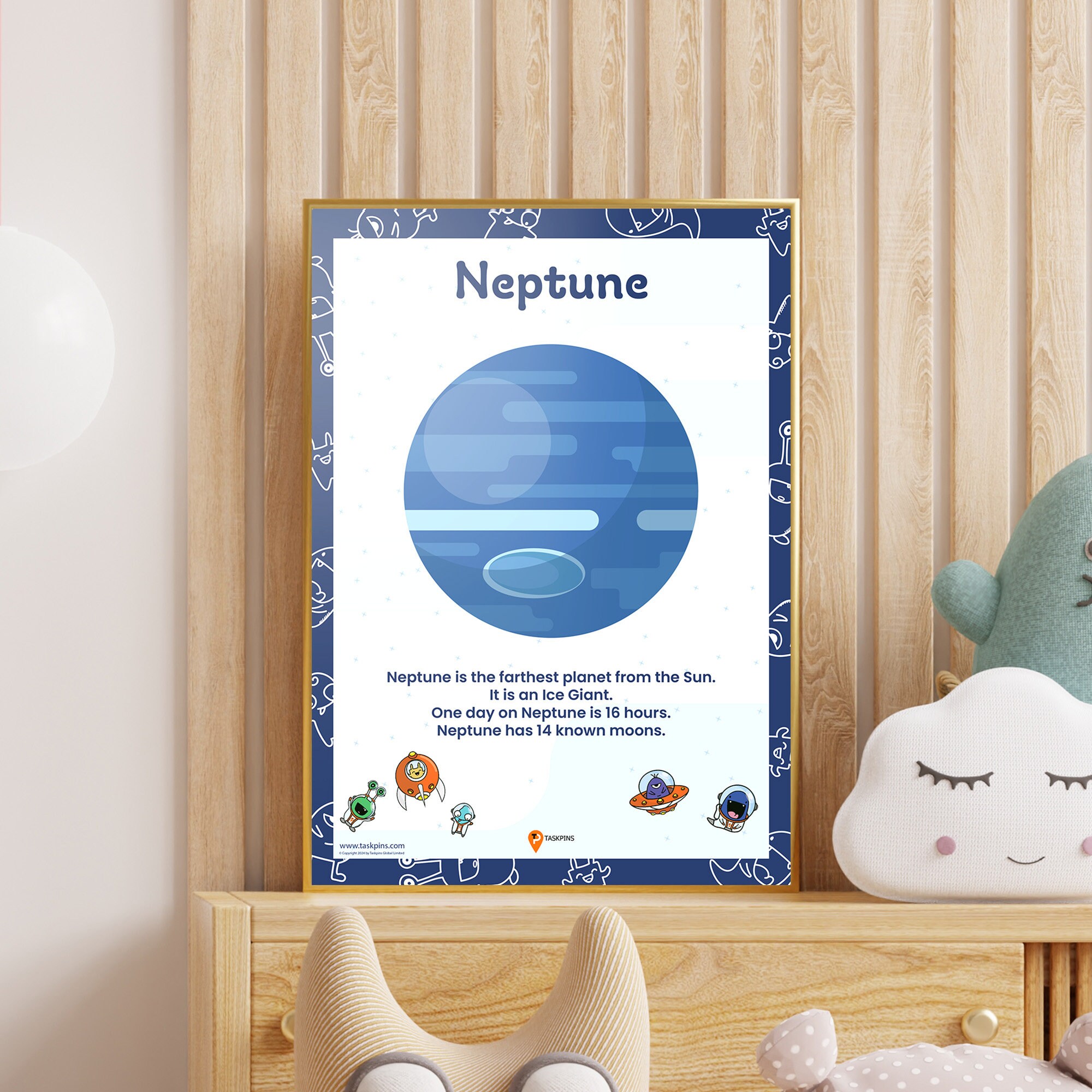 Planet Neptune Poster Space Printable Neptune Wall Art Poster Neptune ...