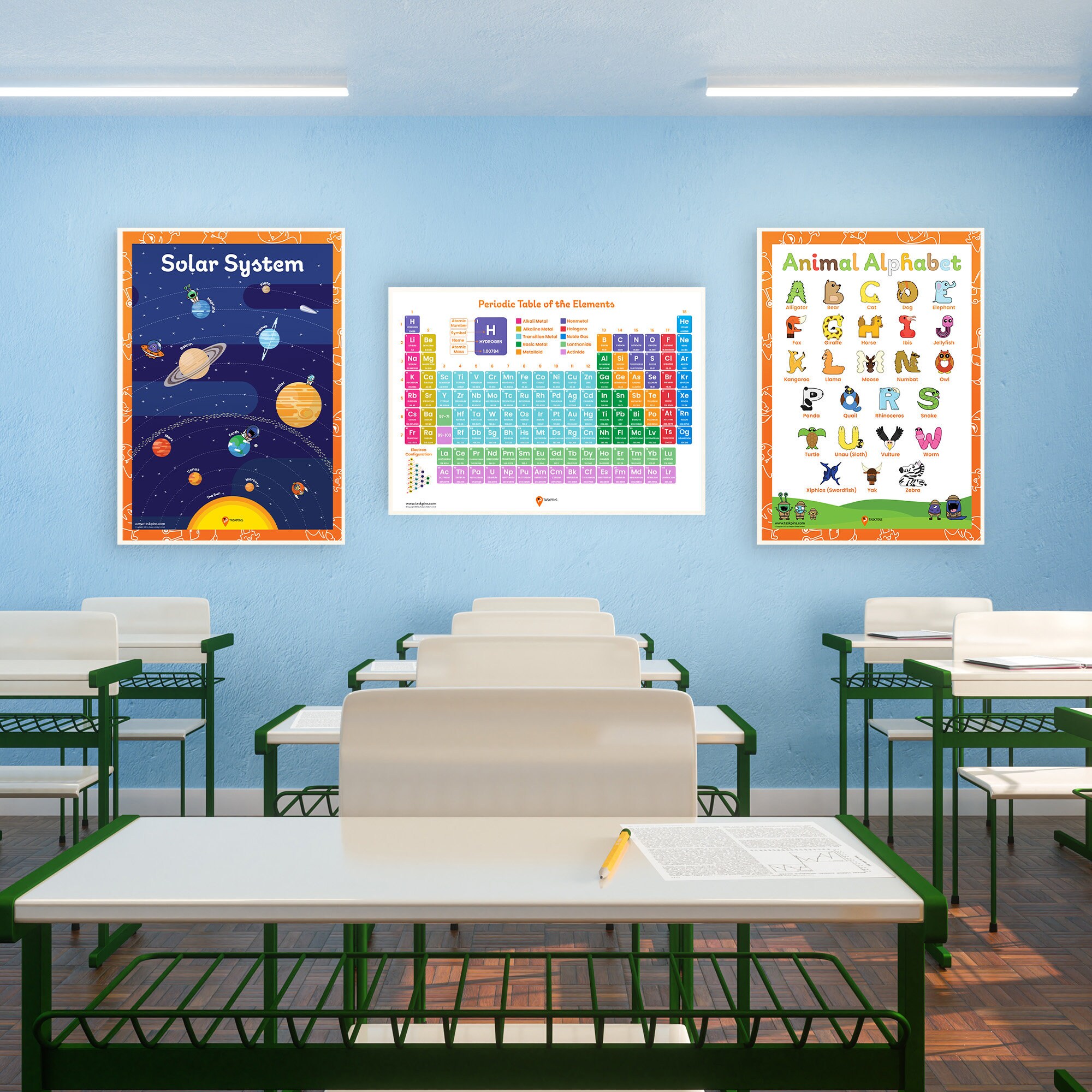 Periodic Table Poster Kids Science Print Classroom Decor Periodic Table ...