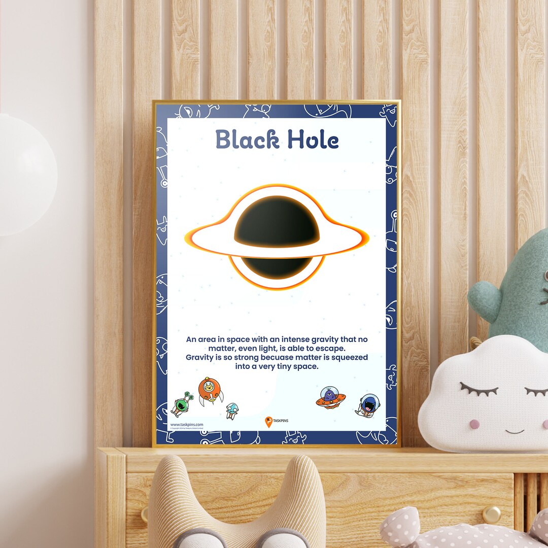 Black Hole Space Printable Science Wall Art Poster Space Geek Wall ...