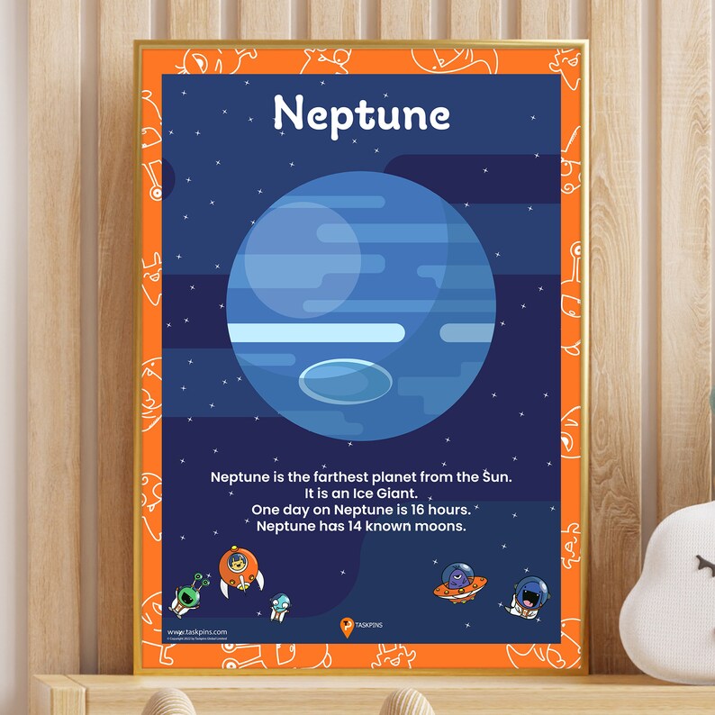 Planet Neptune Poster Space Printable Neptune Wall Art Poster - Etsy