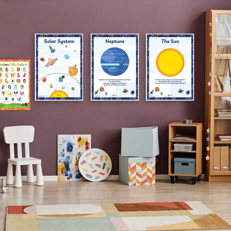 Planet Neptune Poster Space Printable Neptune Wall Art Poster Neptune ...