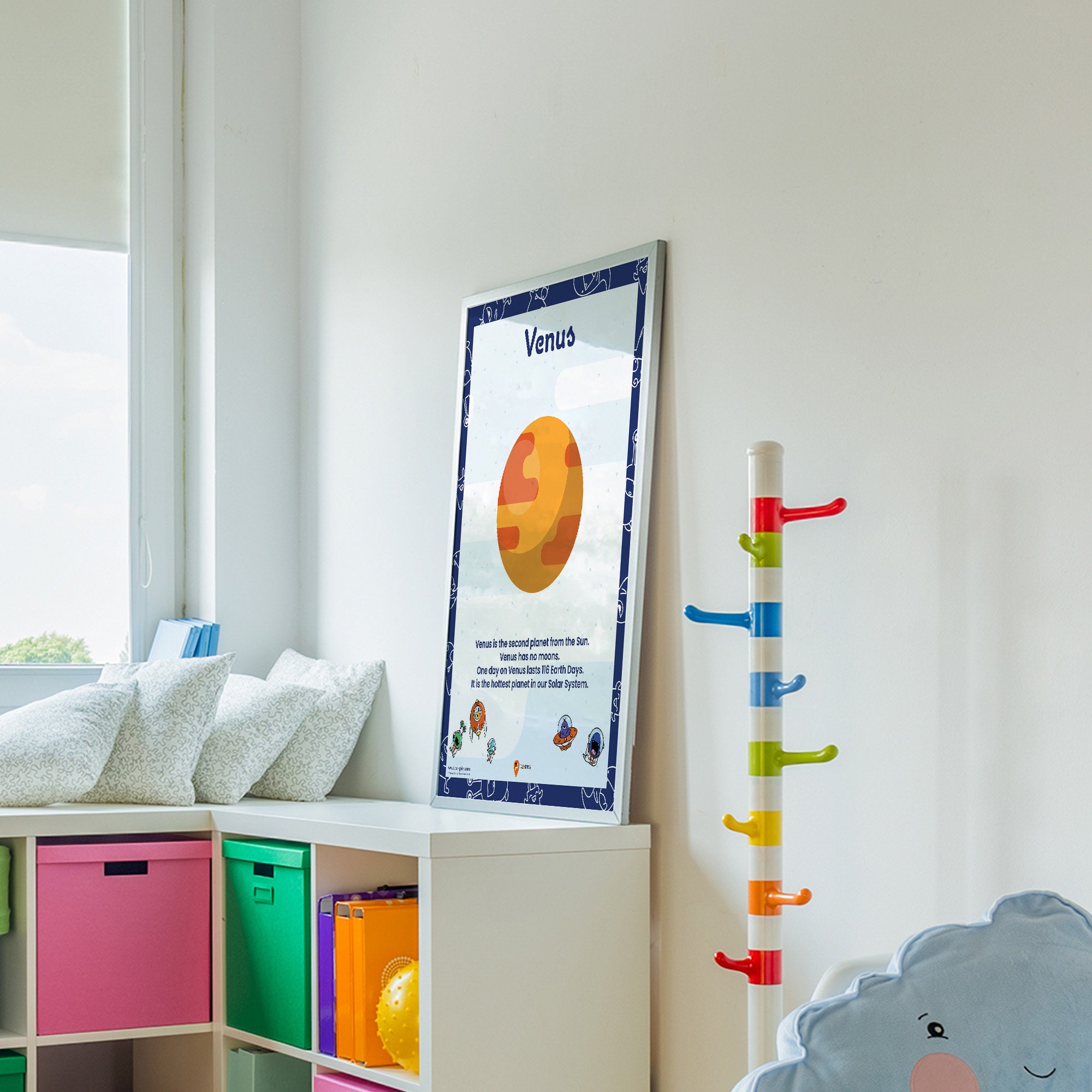 Venus Poster Space Printable Venus Wall Art Poster Venus Kids Bedroom ...