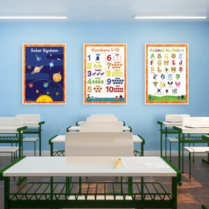 Math Poster Kids Numbers Math Print Classroom Decor One to Ten ...